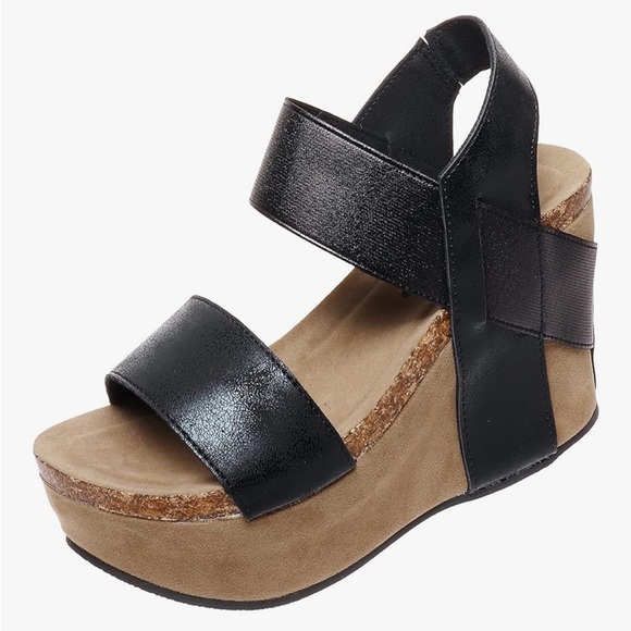 Pierre Dumas | Shoes | Pierre Dumas Black Wedge Shoes With Elegant ...